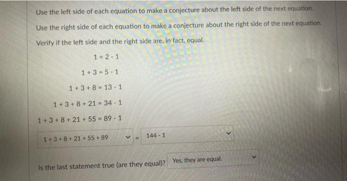 Solved Use the left side of each equation to make a | Chegg.com