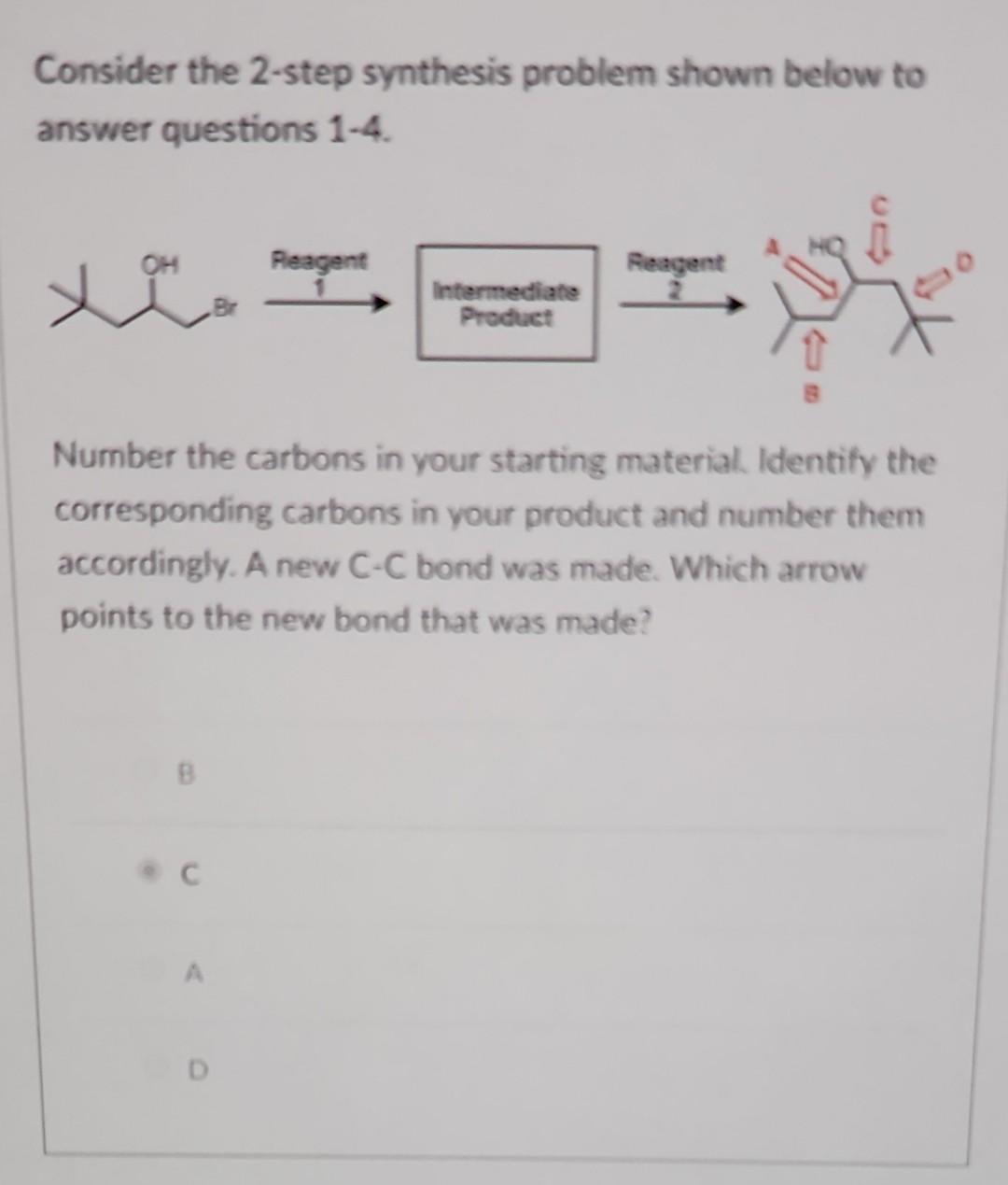 Solved Consider the 2-step synthesis problem shown below to | Chegg.com
