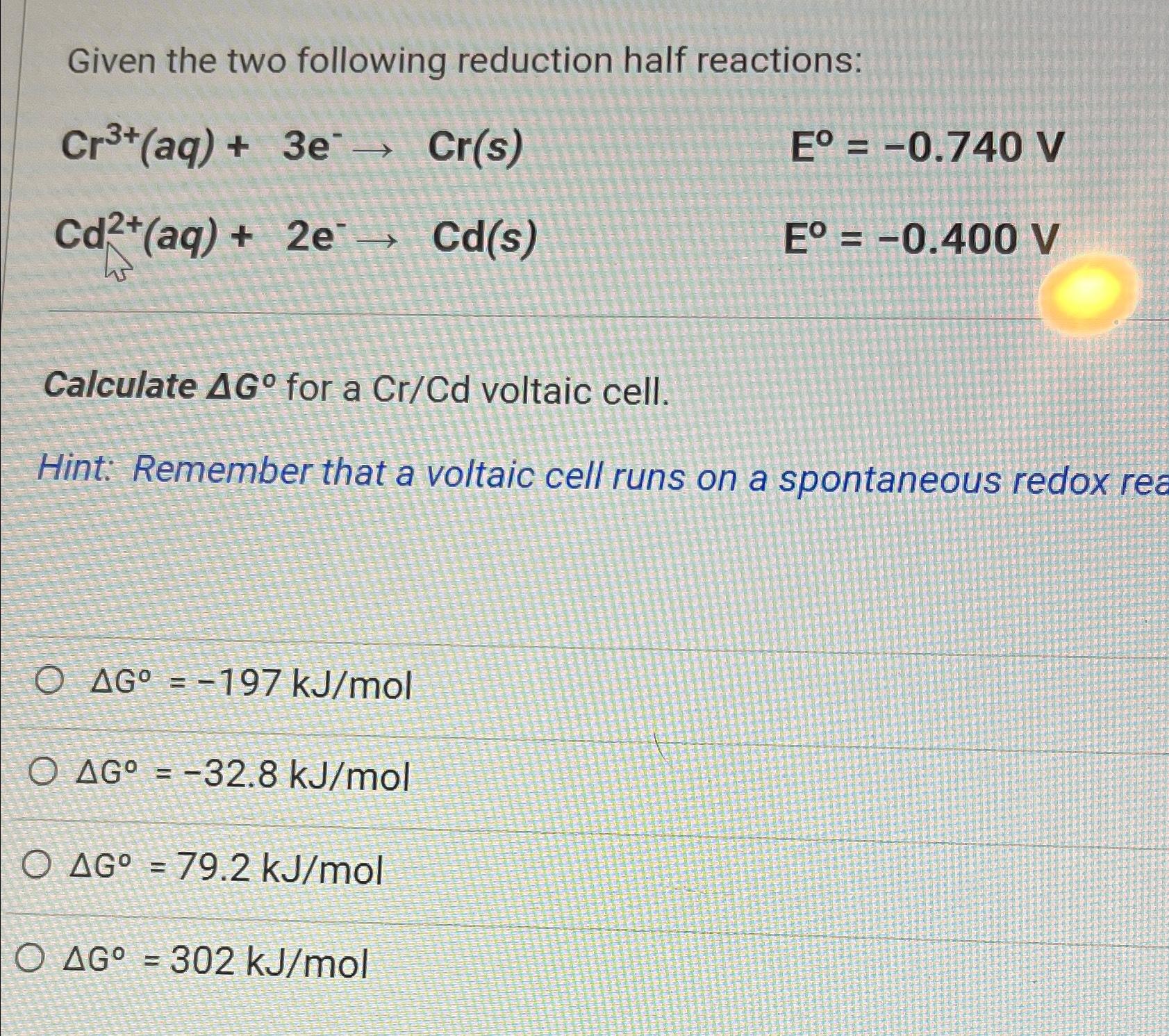 Solved Given the two following reduction half | Chegg.com