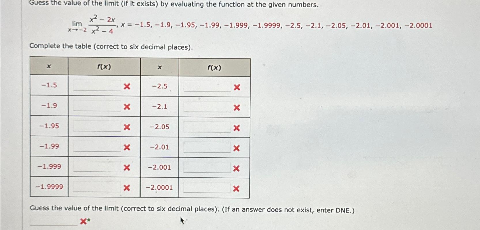 Solved Guess the value of the limit (if it exists) ﻿by | Chegg.com