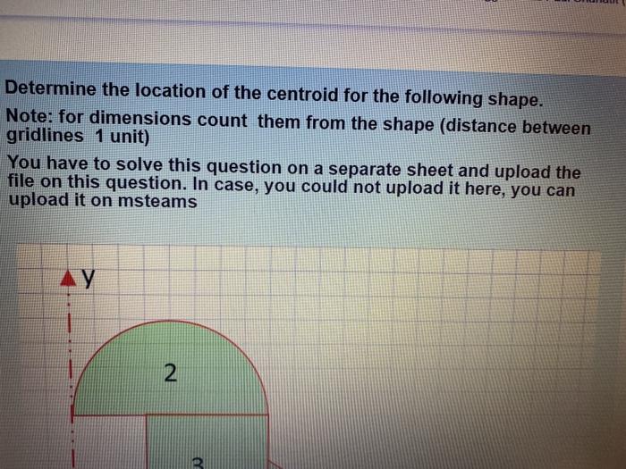 Solved Determine the location of the centroid for the | Chegg.com