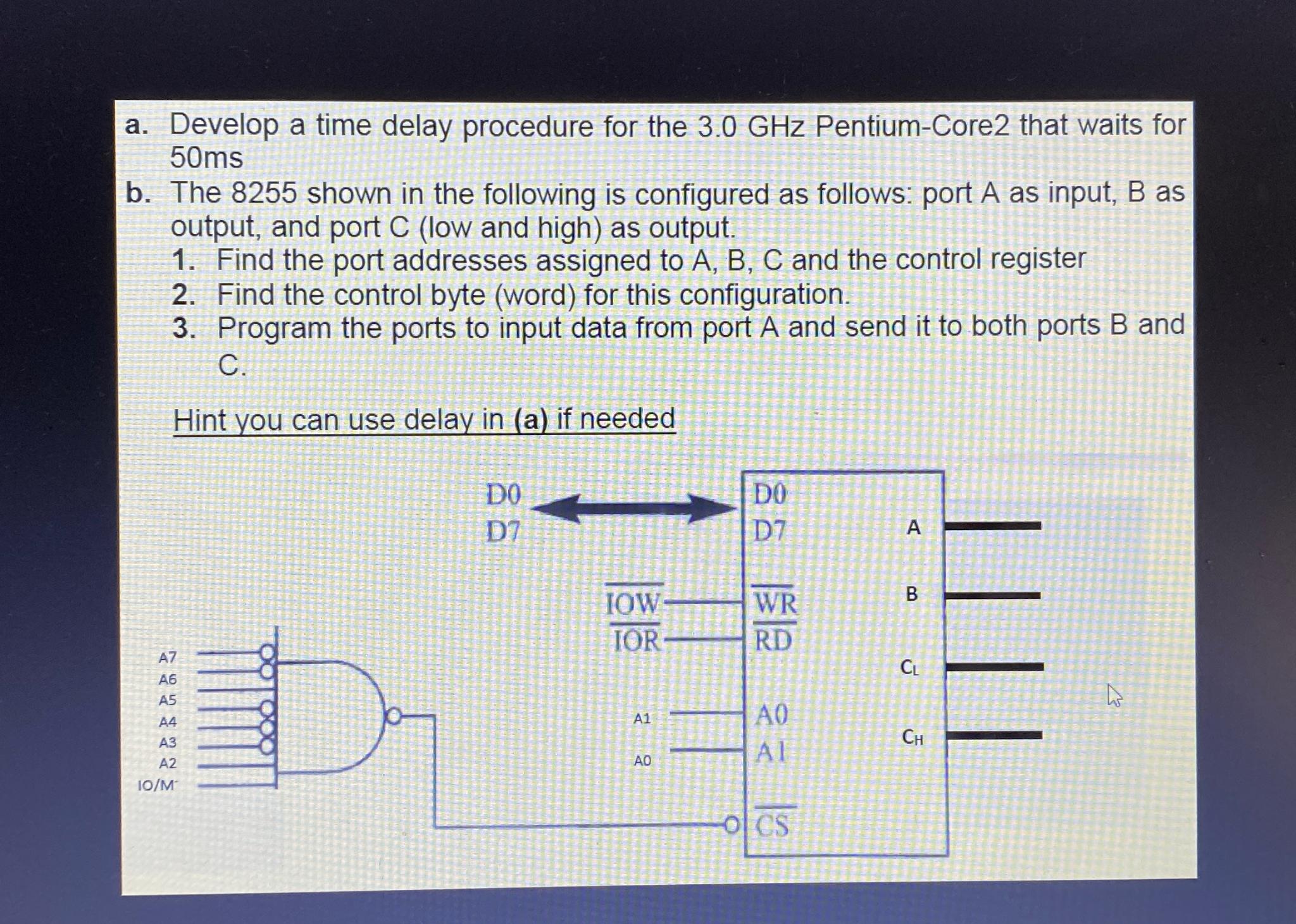 Solved a. ﻿Develop a time delay procedure for the 3.0GHz | Chegg.com