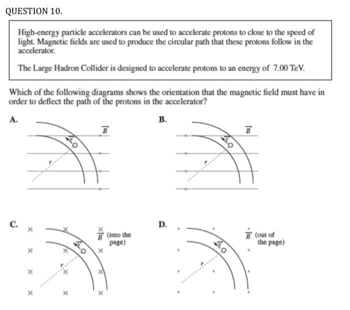 Solved QUESTION 10. High-energy particle accelerators can be | Chegg.com