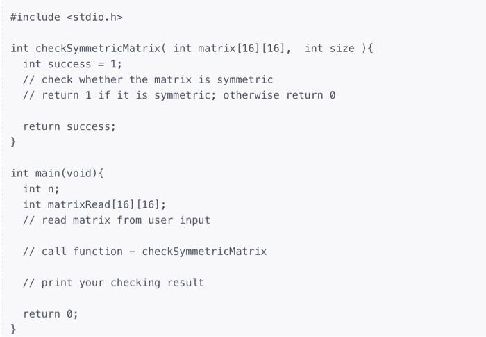 Solved The program is designed to check whether a square | Chegg.com