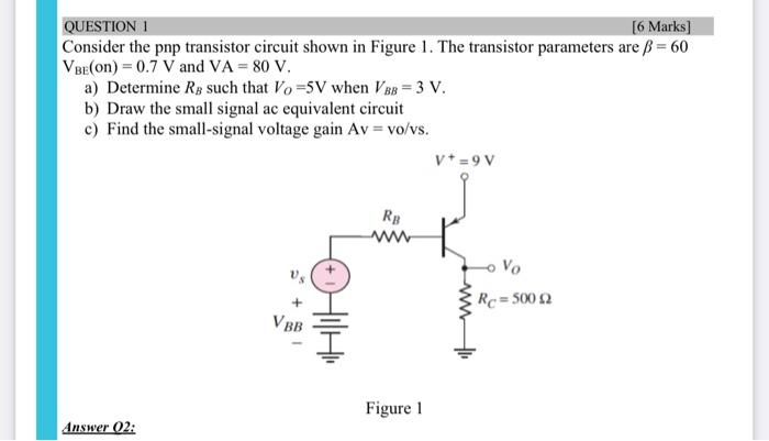 Consider the pnp transistor circuit shown in Figure | Chegg.com