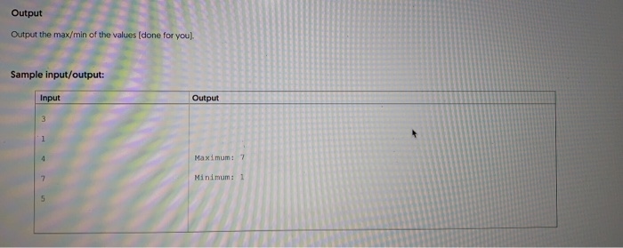 Solved POD 4: Highs and lows Instructions Today we'll carry | Chegg.com