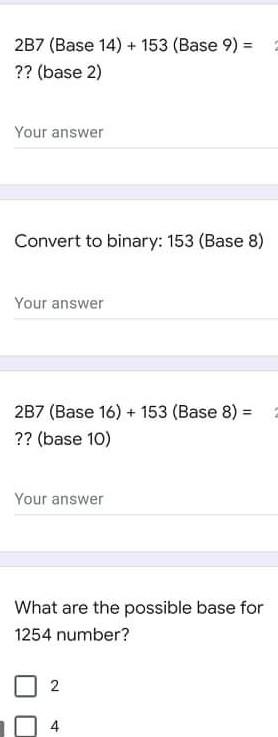 Solved 2B7 (Base 14) + 153 (Base 9) = ?? (base 2) Your | Chegg.com