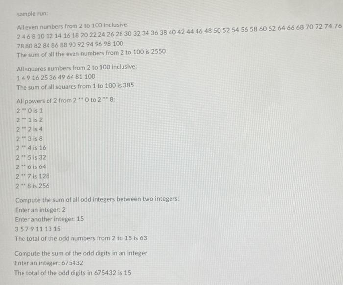 Solved follow directions and write the program and follow | Chegg.com