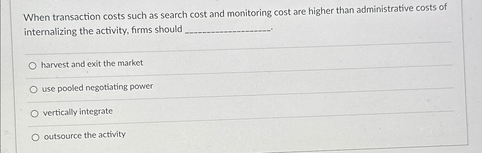 Solved When transaction costs such as search cost and | Chegg.com