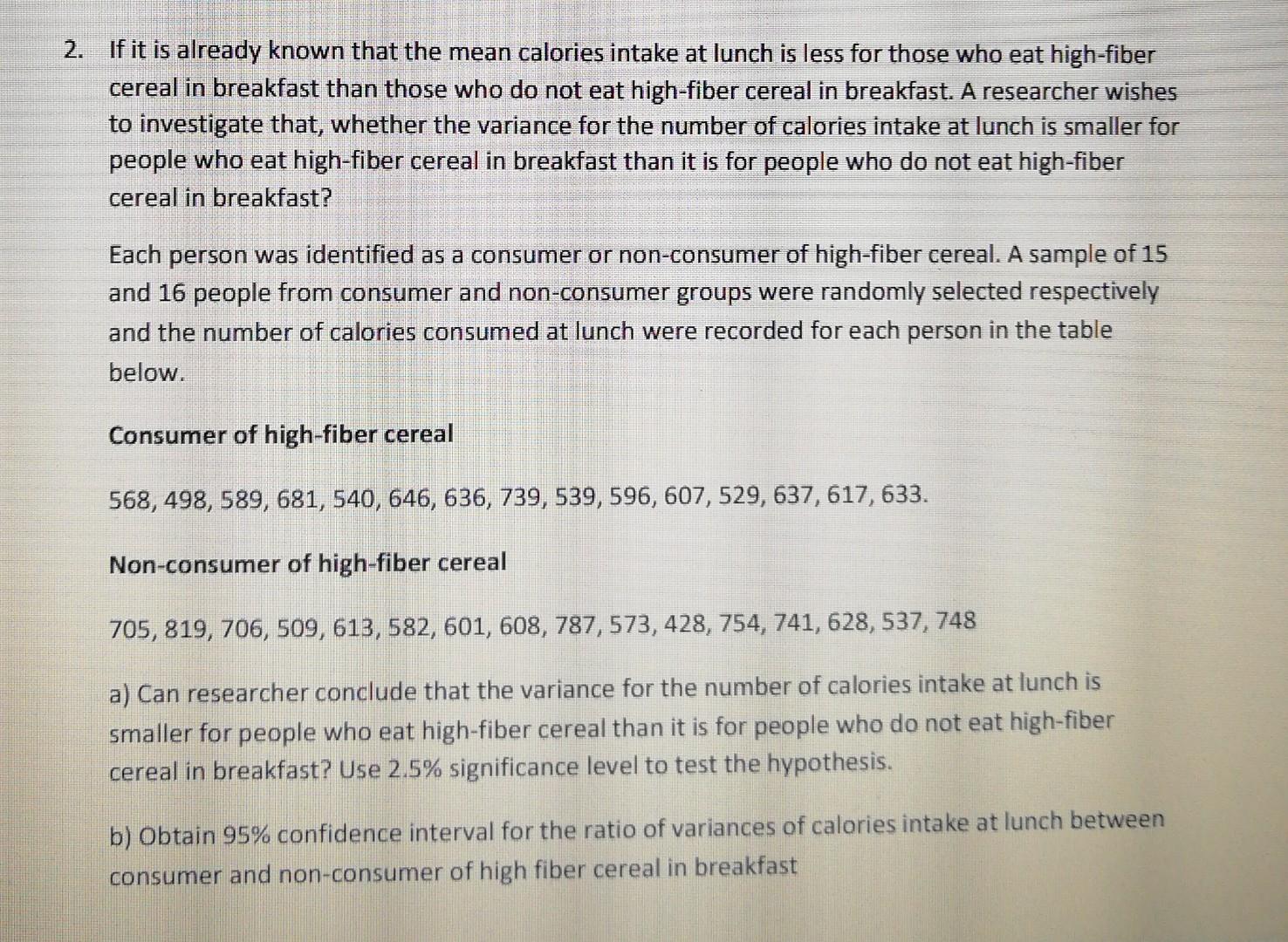 Solved Inferences about Population Variance: One Sample \& | Chegg.com