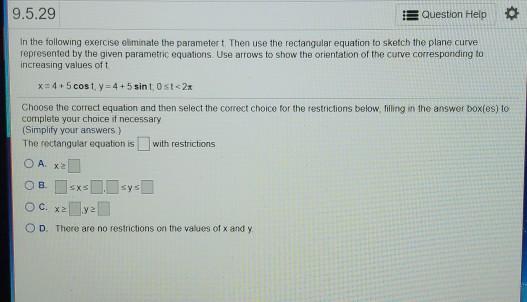 Solved 9.5.29 Question Help In the following exercise | Chegg.com