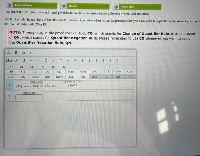 Solved Rules Predicate Instructions Use either indirect | Chegg.com