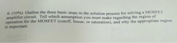 Solved 6. (10\%) Outline the three basic steps in the | Chegg.com