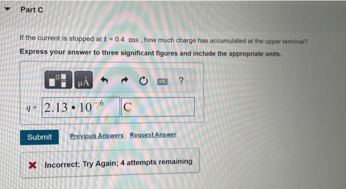 Solved There is no charge at the upper terminal of the | Chegg.com