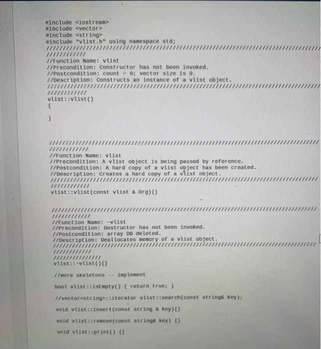 Solved Call your driver, "vector_test driver.cpp", the class | Chegg.com