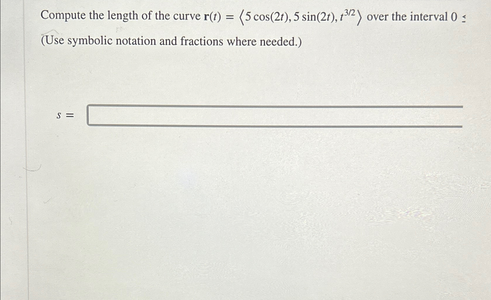 Solved Compute the length of the curve | Chegg.com