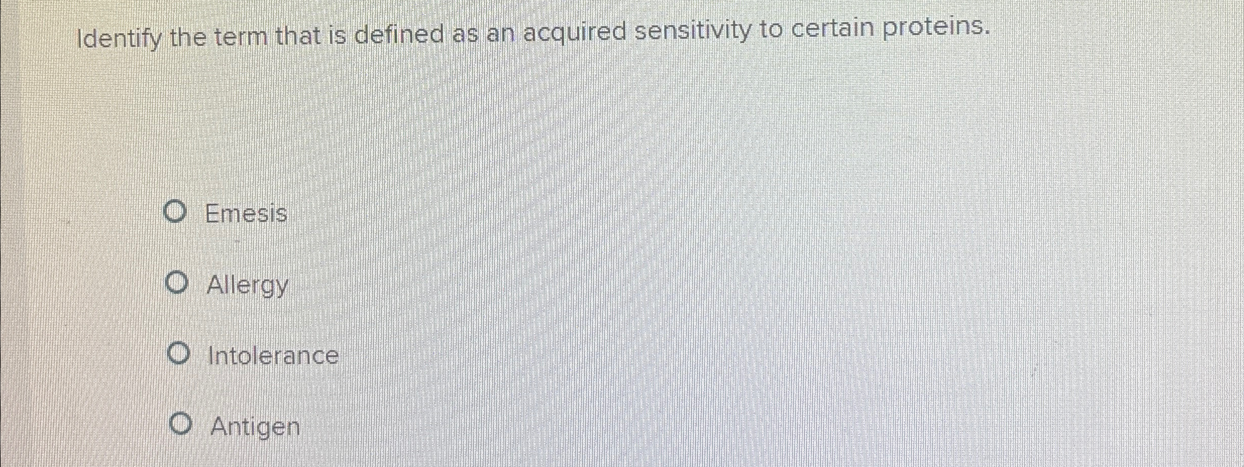 Solved Identify the term that is defined as an acquired | Chegg.com