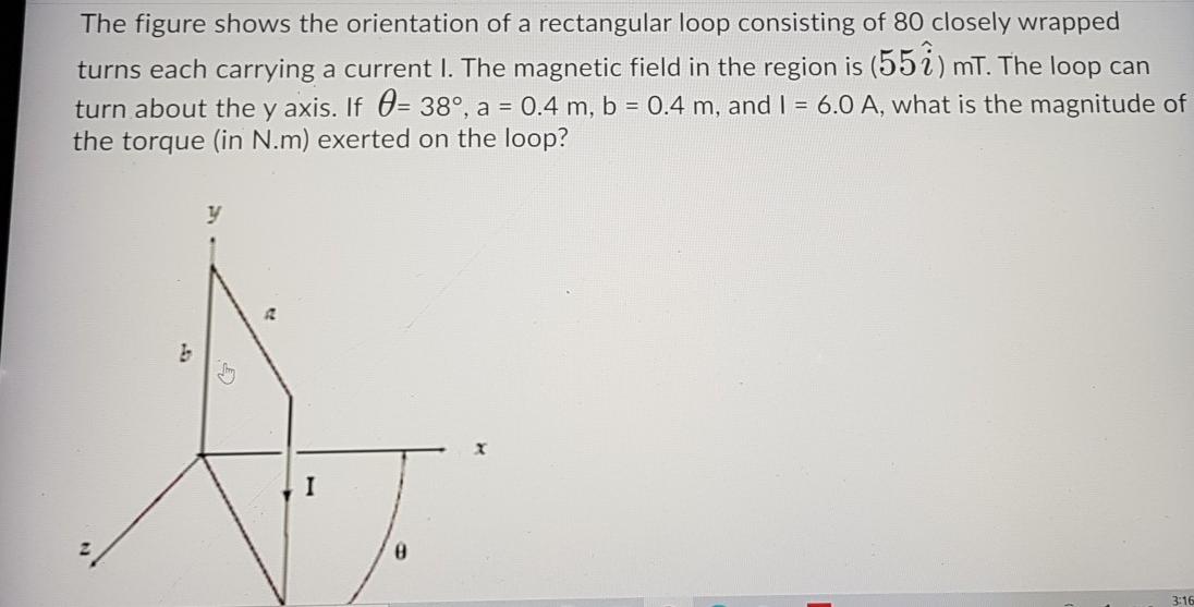 Solved The figure shows the orientation of a rectangular | Chegg.com
