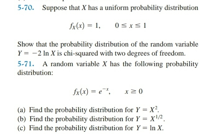 Solved 5-70. ﻿Suppose that x ﻿has a uniform probability | Chegg.com