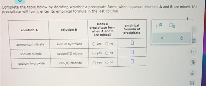 Solved Complete the table below by deciding whether a | Chegg.com