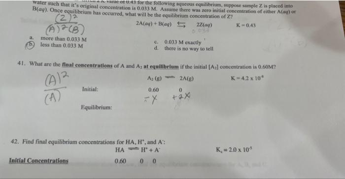 Solved Water such that it's original concentration is | Chegg.com