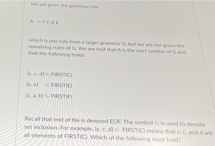 Solved A context-free grammar is ambiguous if and only if | Chegg.com