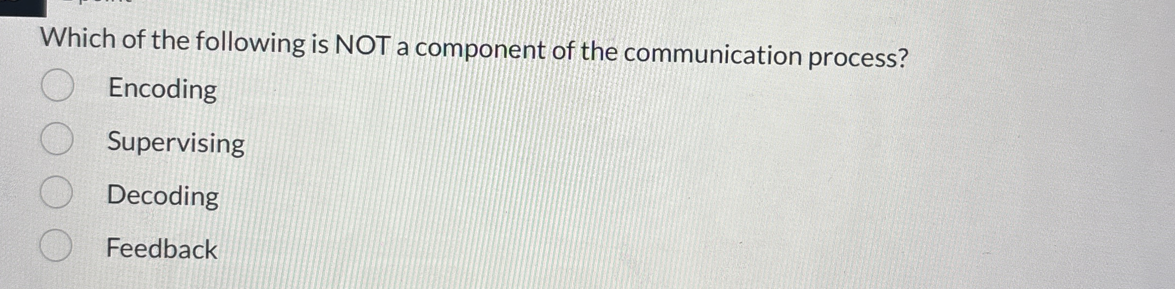 Solved Which of the following is NOT a component of the | Chegg.com
