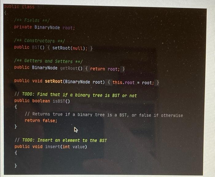 Solved Lab 2-Binary Search Trees Download BinaryNode.java, | Chegg.com