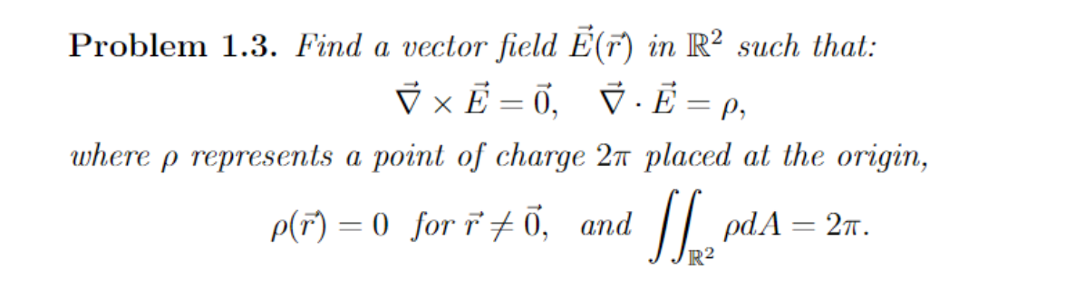Solved Problem 13 find A Vector Field Vecevecr in