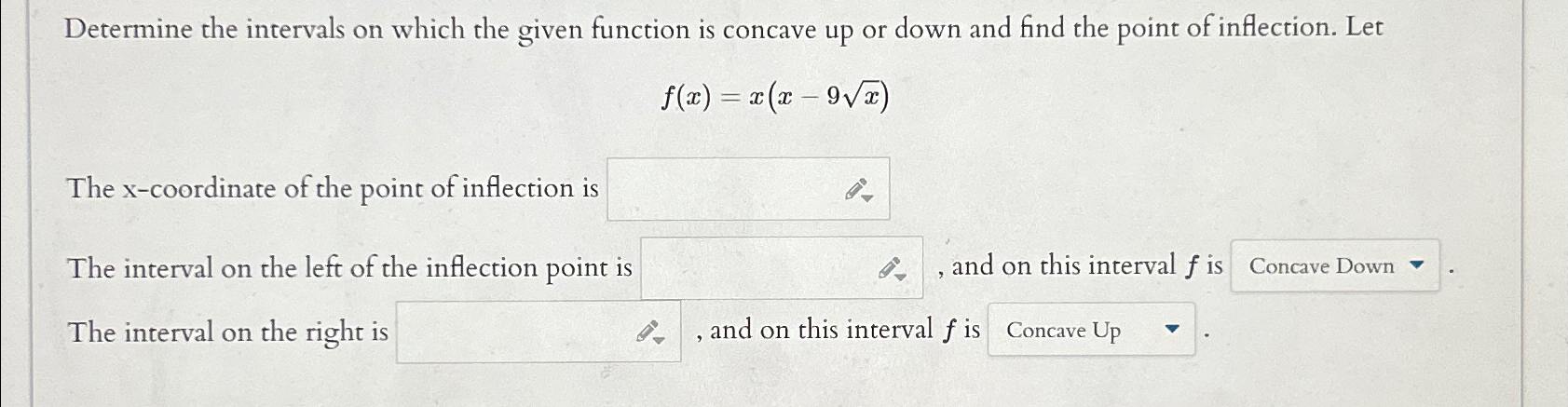 Solved Determine the intervals on which the given function | Chegg.com