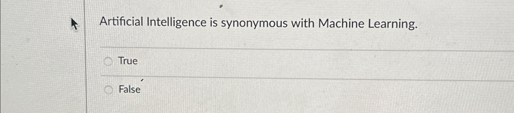 Solved Artificial Intelligence is synonymous with Machine | Chegg.com