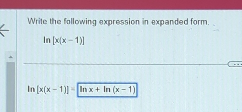 Solved Write the following expression in expanded | Chegg.com