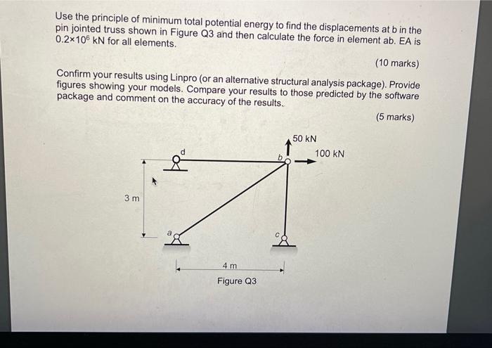 Solved Use the principle of minimum total potential energy | Chegg.com