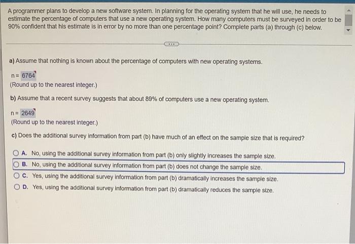 Solved A programmer plans to develop a new software system. | Chegg.com