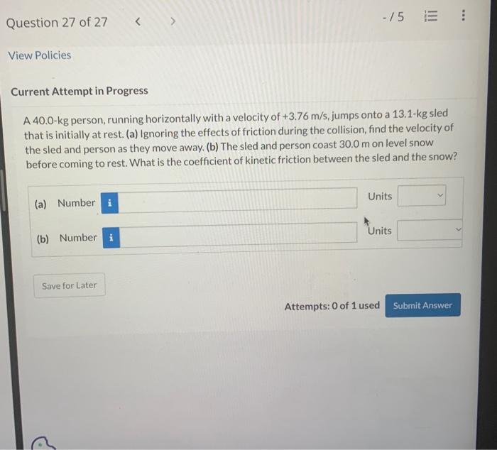 Solved A 40.0-kg person, running horizontally with a | Chegg.com