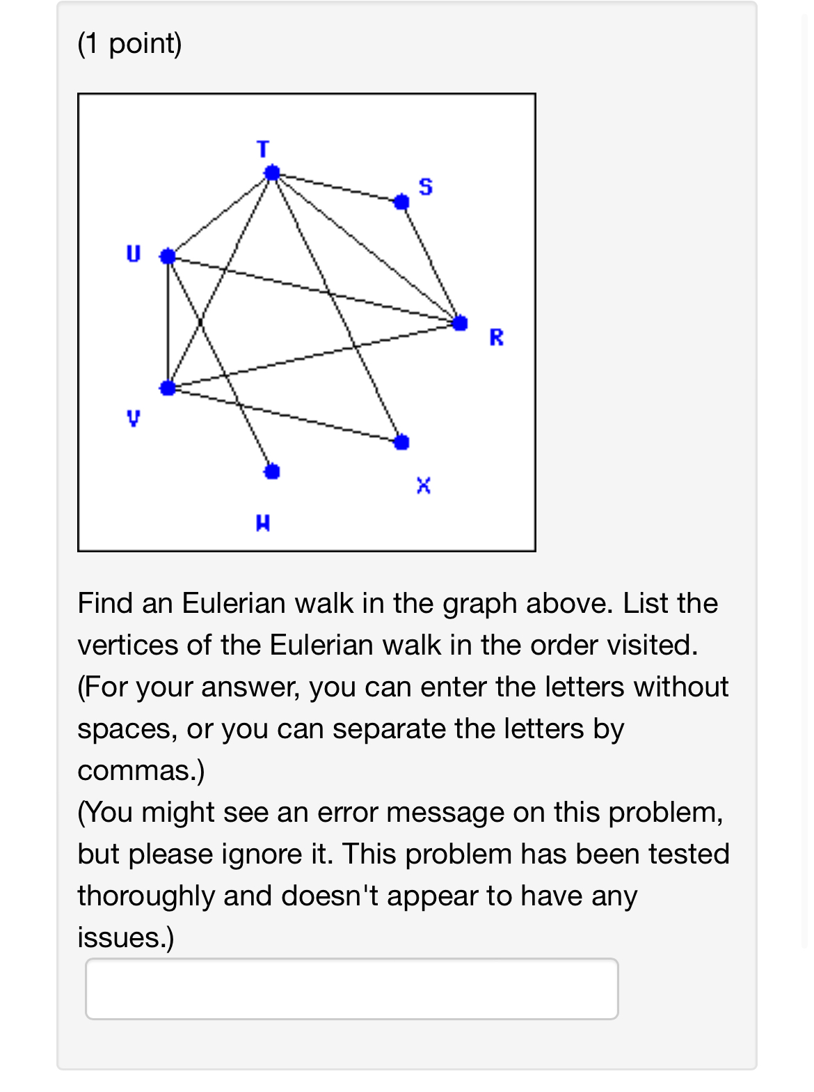 Solved 1 ﻿pointfind An Eulerian Walk In The Graph Above 2566