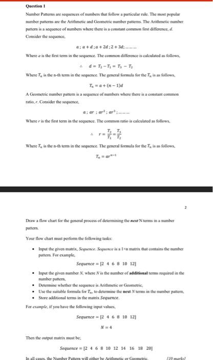 Number Patterns are sequences of mumbers that follow | Chegg.com