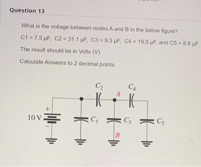 Solved What is the voltage between nodes A and B in the | Chegg.com