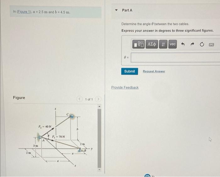 Solved In (Figure 1), a=2.5 m and b=4.5 m. Part A Determine | Chegg.com