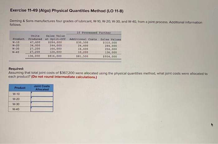 Solved Exercise 11-48 (Algo) Net Realizable Value Method (LO | Chegg.com