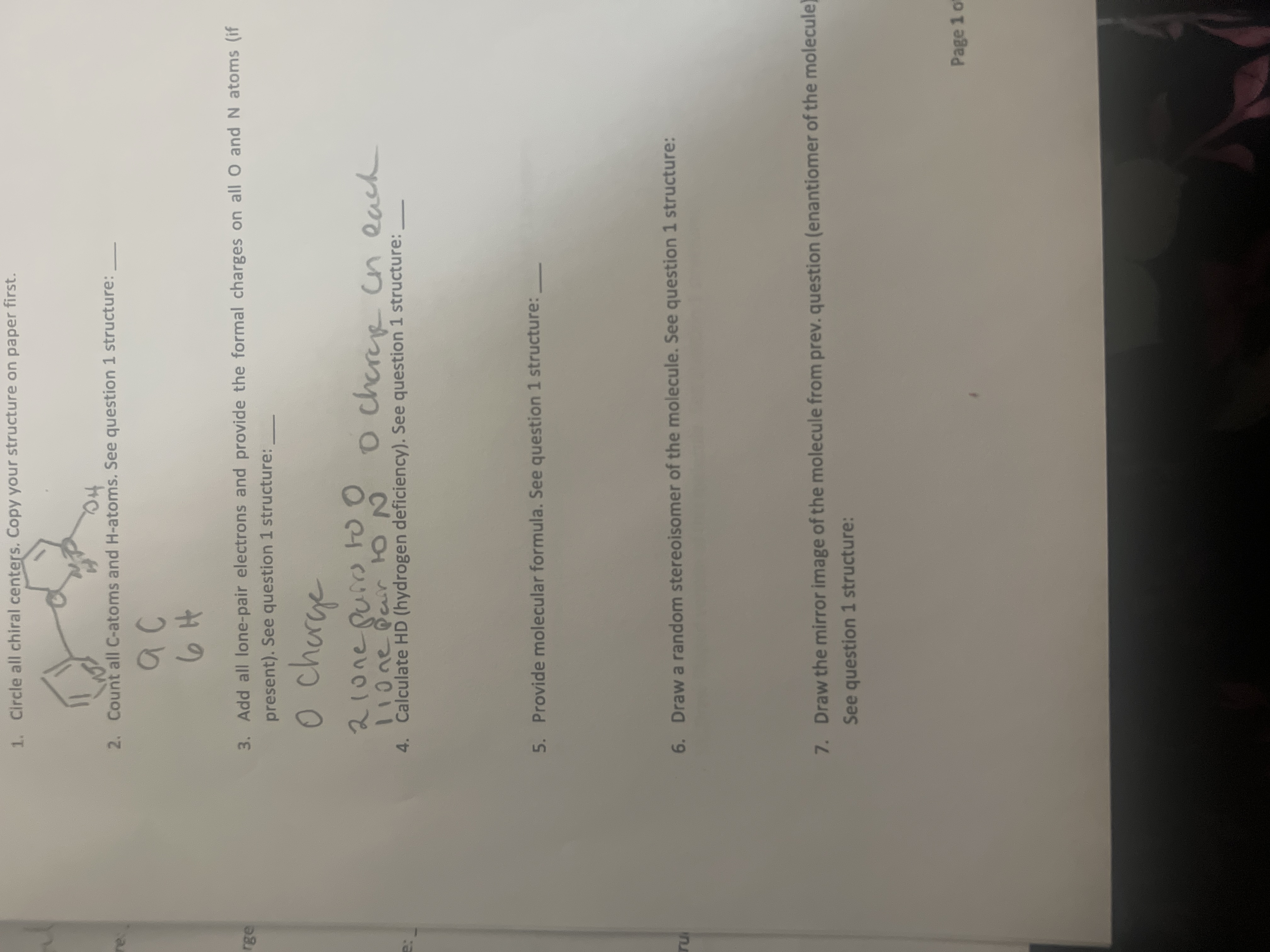 Solved 1. ﻿Circle all chiral centers. Copy your structure on | Chegg.com