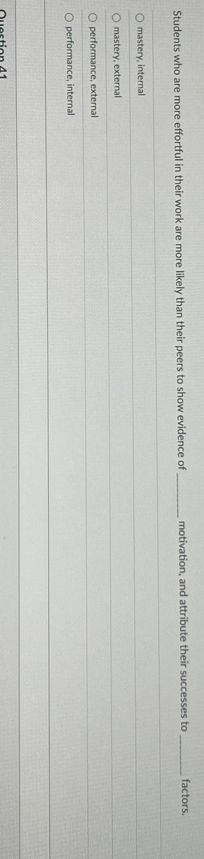 Solved Students who are more effortful in their work are | Chegg.com