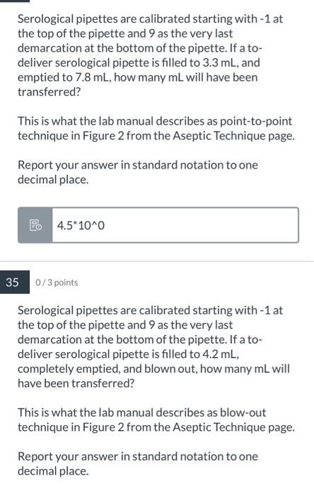 Solved Pipetting looks easy but is actually quite | Chegg.com