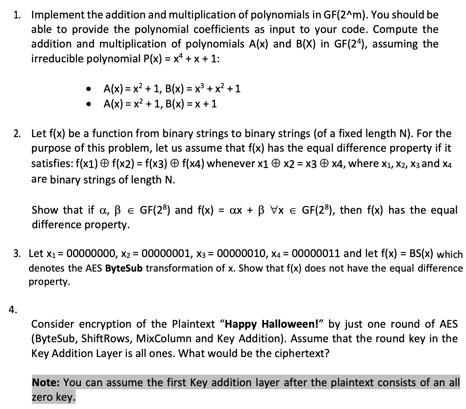 Solved Implement the addition and multiplication of | Chegg.com