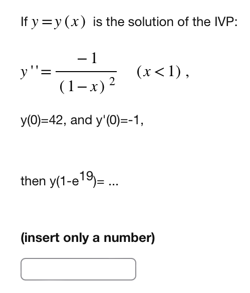 Solved If y=y(x) ﻿is the solution of the IVP:)