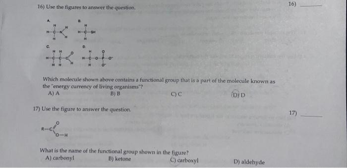 Solved 16) Use the figures to answer the question. A. H | Chegg.com