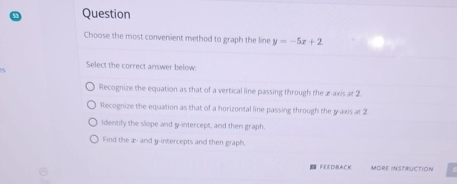 Solved QuestionChoose the most convenient method to graph | Chegg.com