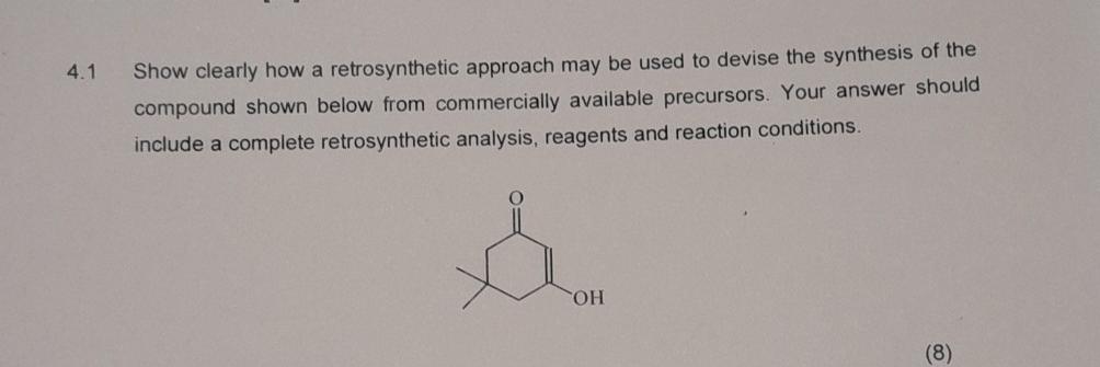 Solved show clearly how a retrosynthetic approach may be | Chegg.com