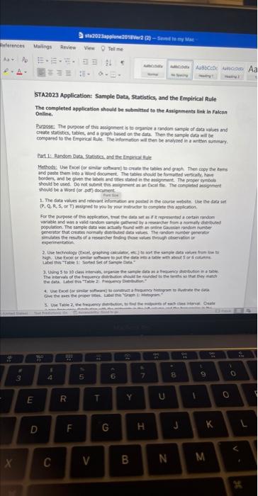 Solved StA2023 Application: Sample Data. Statistics, and the | Chegg.com