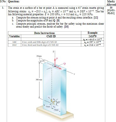 Solved S/No Questious Marks Allowed 1. 30 CLO2- PLO2] The | Chegg.com
